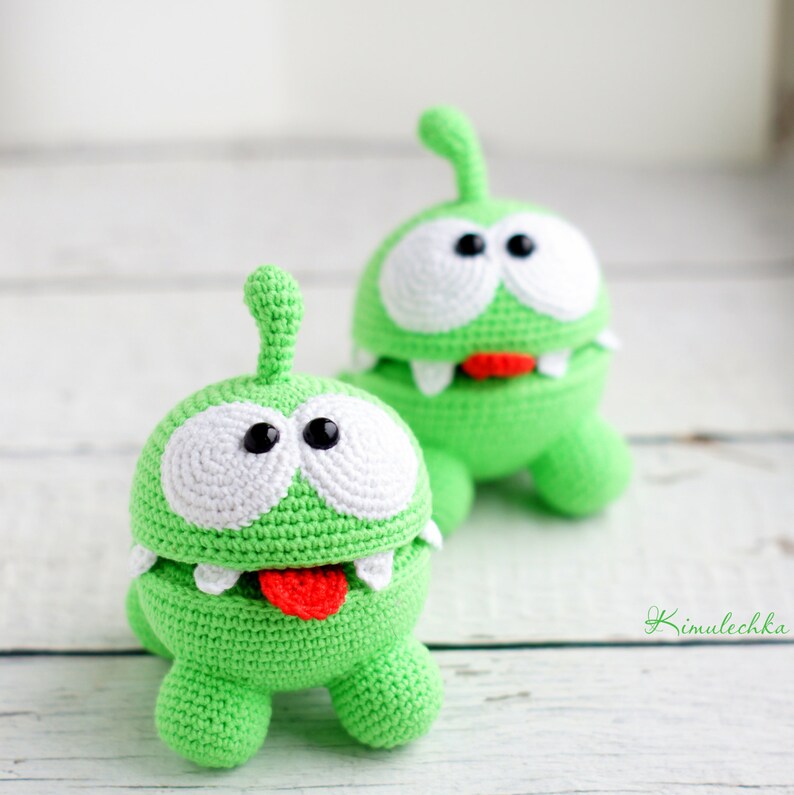 Crochet Om Nom From Cut the Rope. Amigurumi Toy. Plush Om Nom. - Etsy