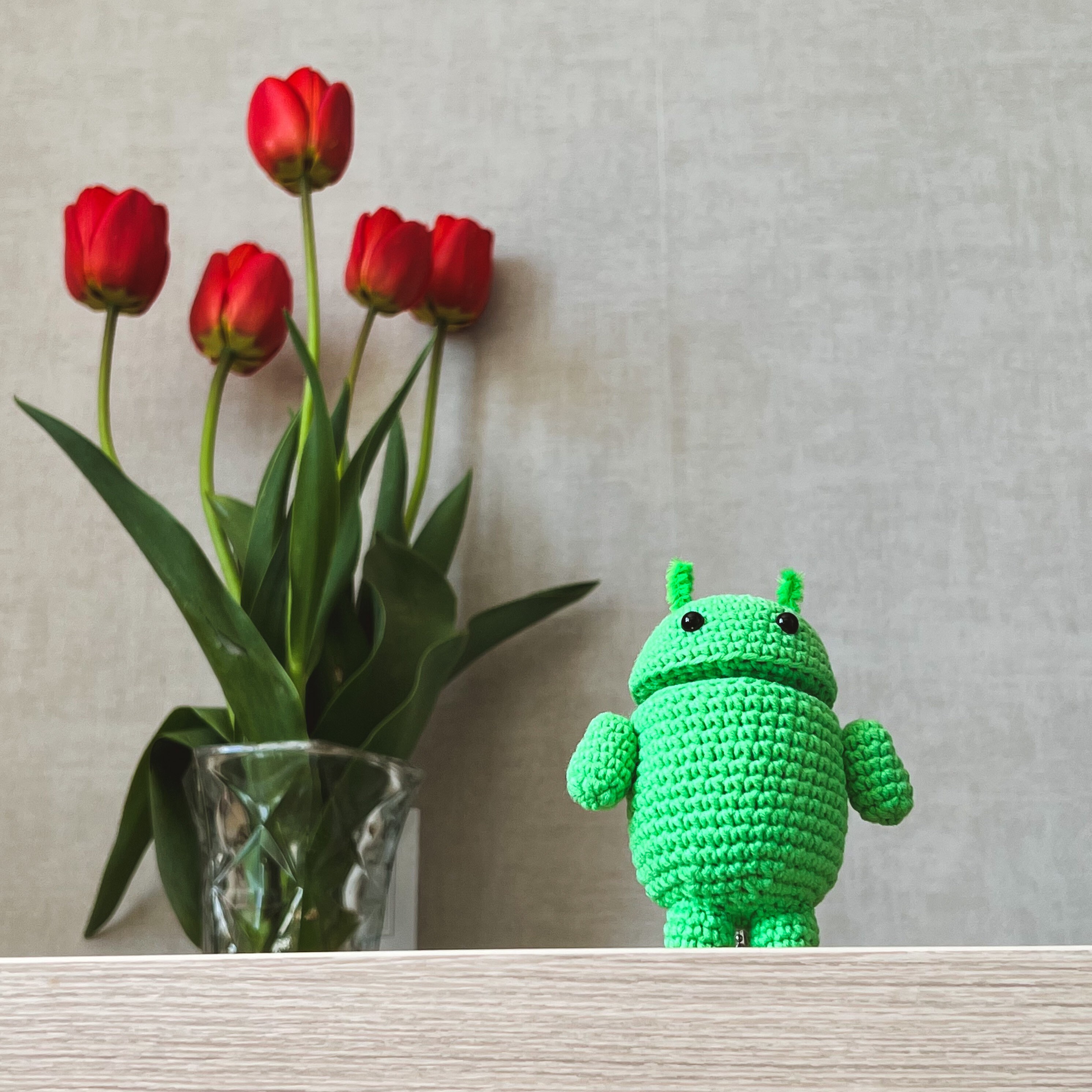 Android Crochet Amigurumi Robot Plush Toy Keychain Gift - Etsy