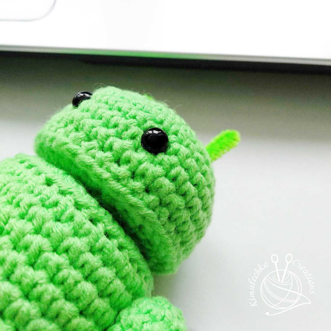 Android Crochet Amigurumi Robot Plush Toy Keychain Gift - Etsy