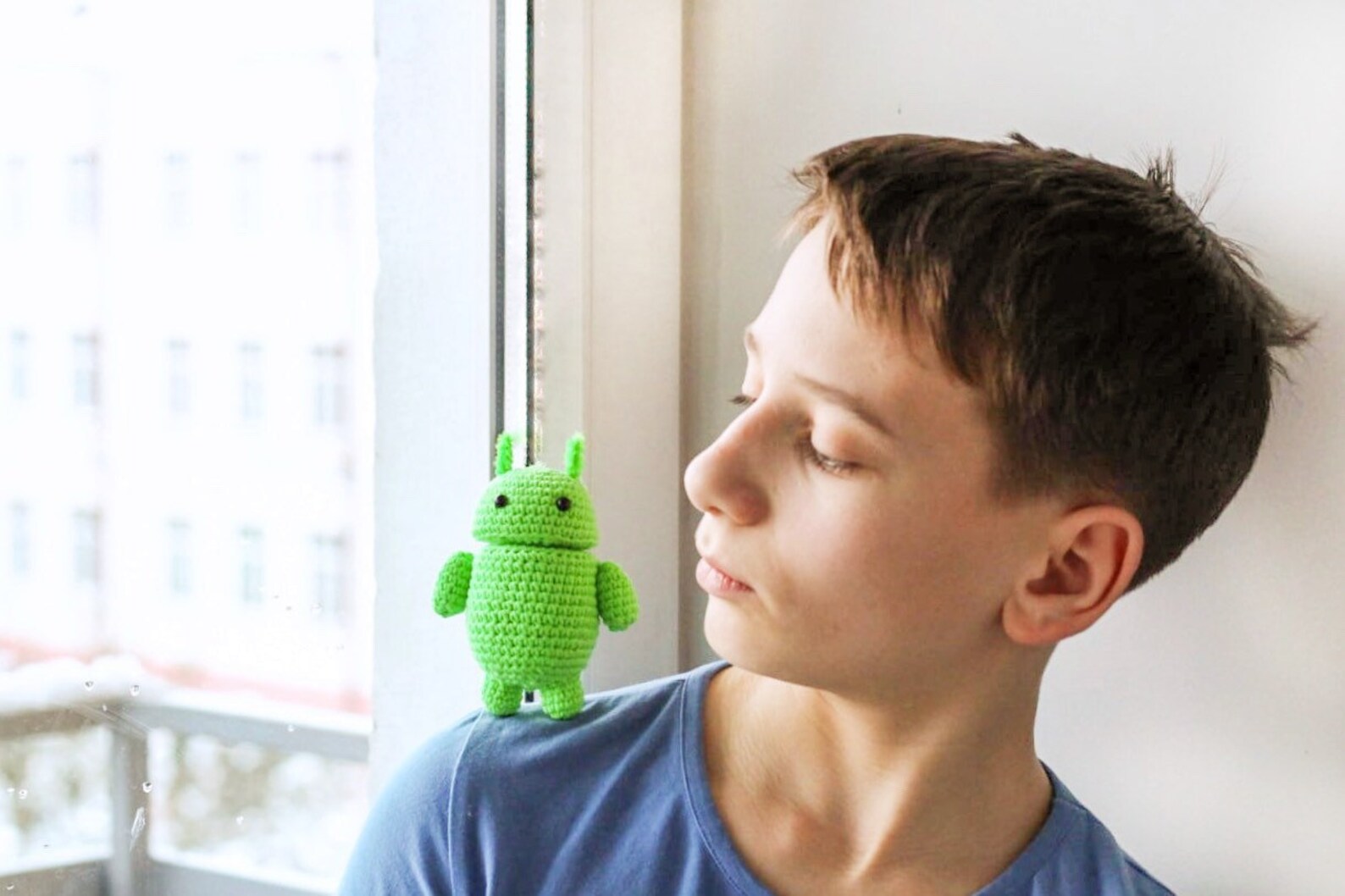 Android Crochet Amigurumi Robot Plush Toy Keychain Gift - Etsy