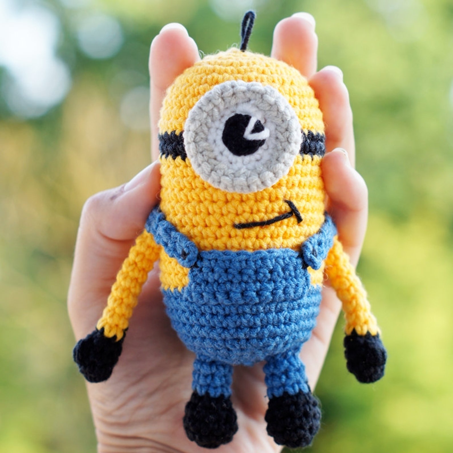 Crochet Minion Toy Stuart, Handmade Yellow Minion, Crochet Papoy ...