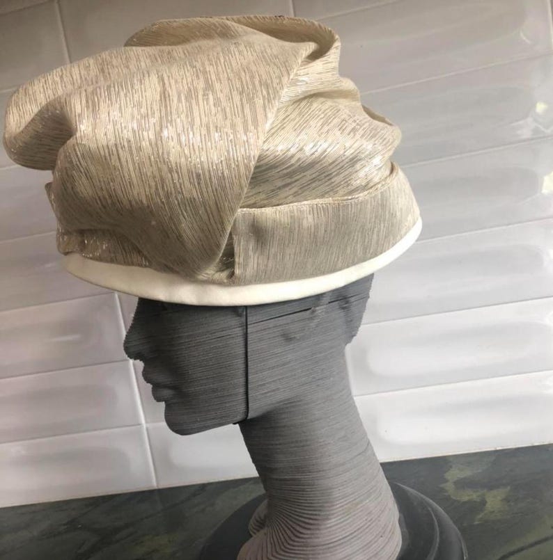 Silver Metallic Hat Funky Vintage Hat Costume - Etsy