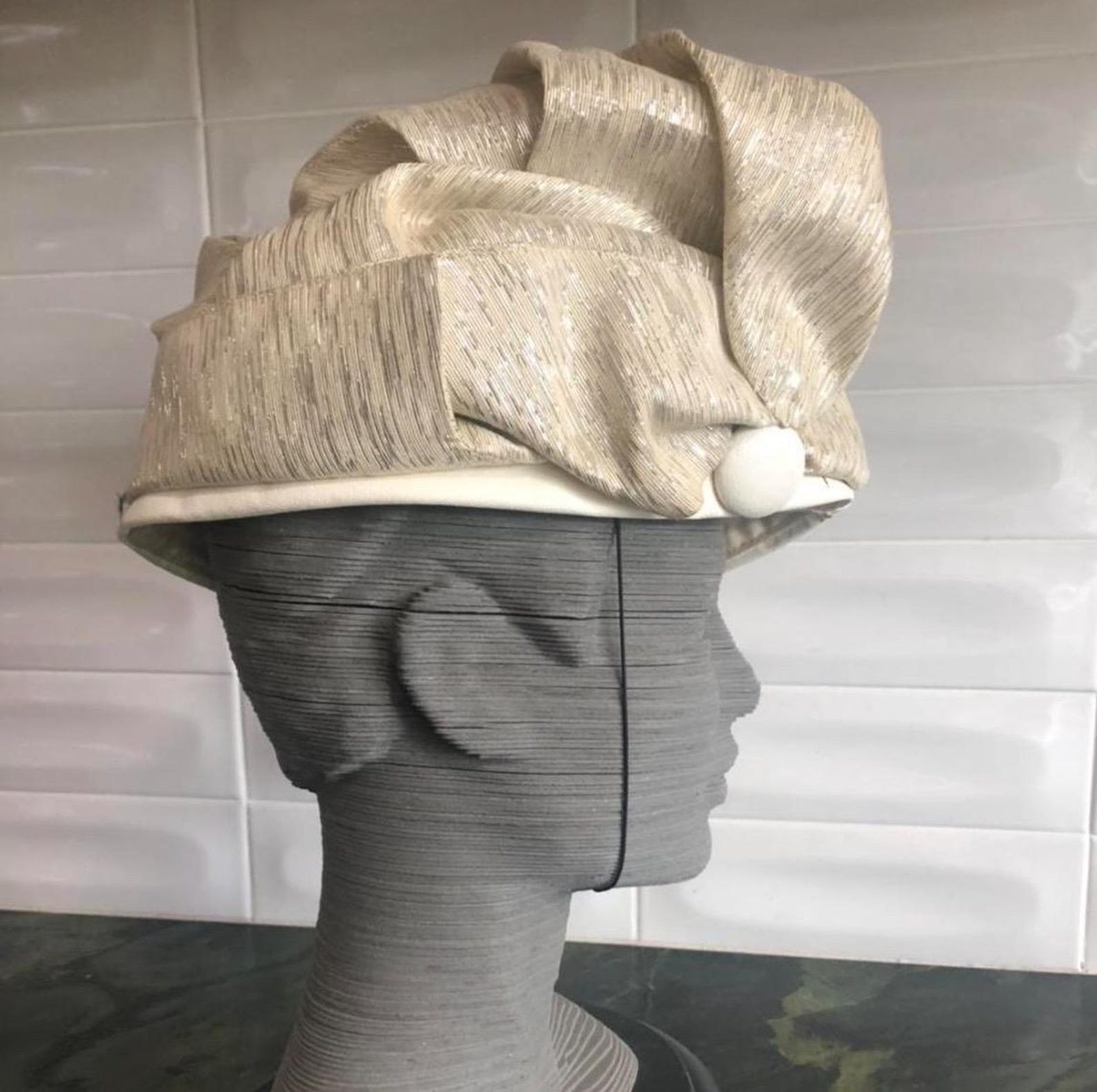 Silver Metallic Hat Funky Vintage Hat Costume - Etsy