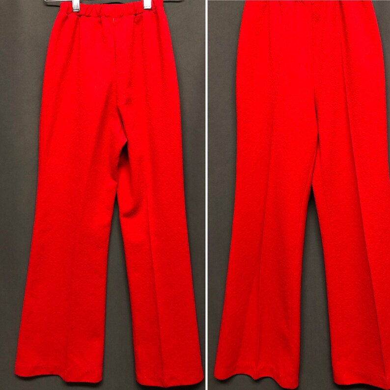 Vintage 70s Polyester Printed Pants 60s Heart Pants - Etsy