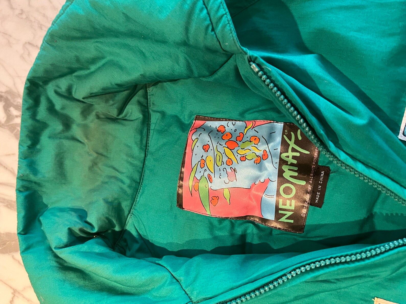 Rare 1980s Peter Max Puffer Jacket 80s Streetwear Vintage Coat Print ...