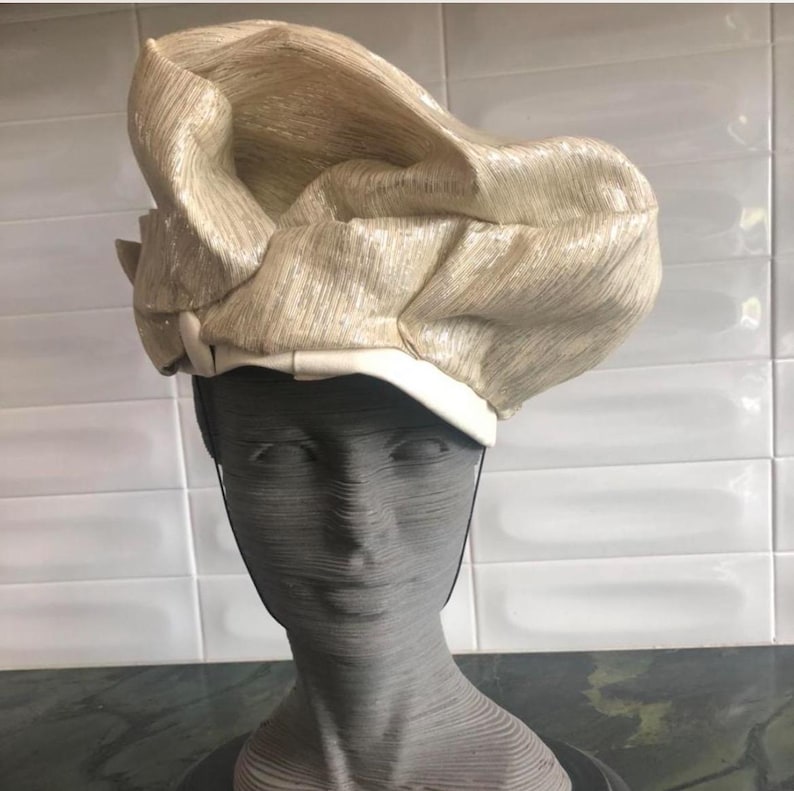 Silver Metallic Hat Funky Vintage Hat Costume - Etsy