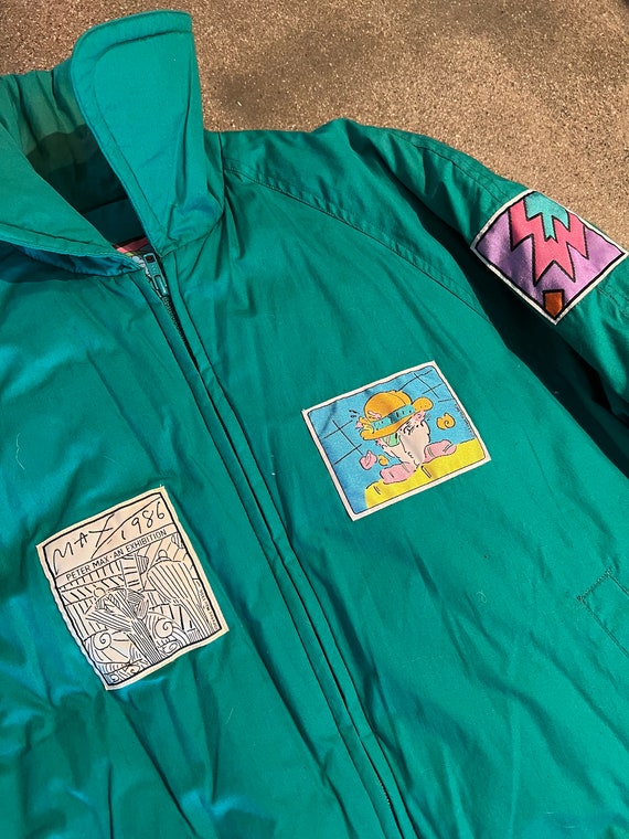 Rare 1980s Peter Max puffer jacket 80s streetwear vin… - Gem