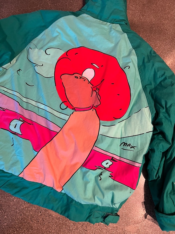 Rare 1980s Peter Max puffer jacket 80s streetwear vin… - Gem