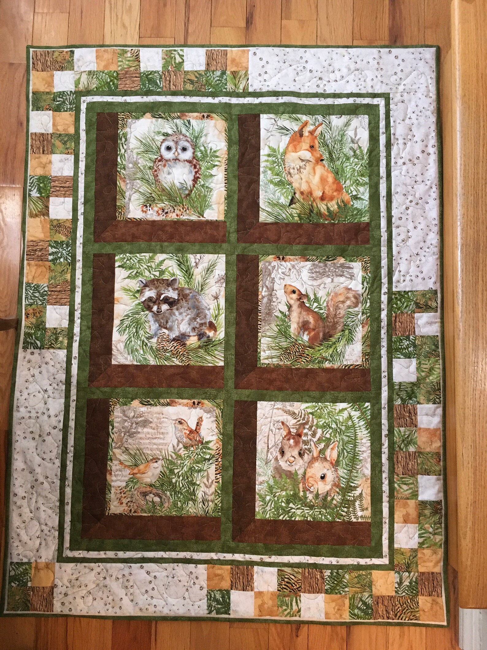 Little Furry Friends Kids Quilt - Etsy