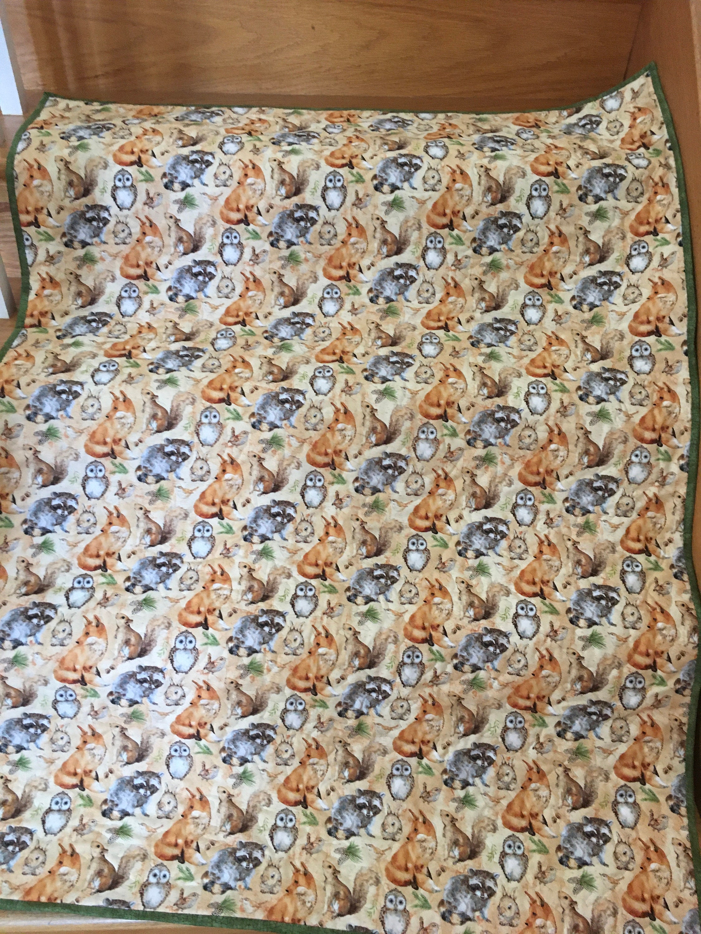 Little Furry Friends Kids Quilt - Etsy