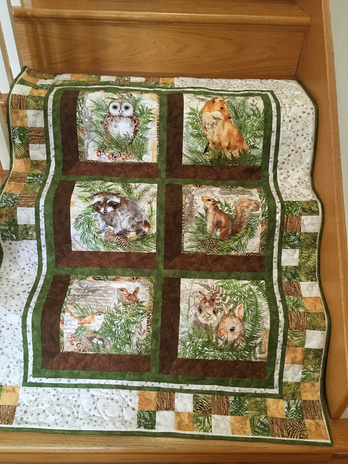 Little Furry Friends Kids Quilt - Etsy