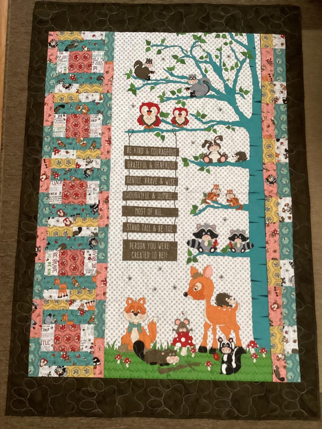 Be Kind With Furry Friends Lap Quilt - Etsy