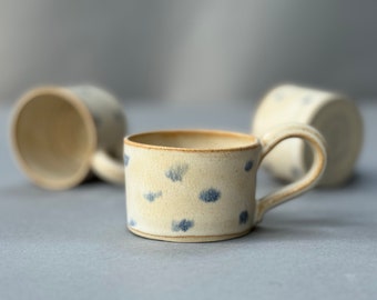 Small Ceramic Pinch Cup 8oz Cortado Cups Handmade Thumb Indention Mug ...