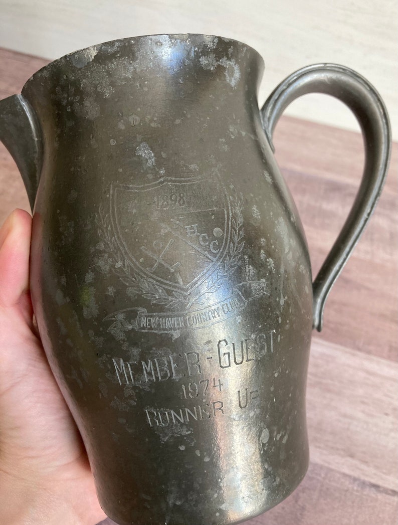 Vintage New Haven Country Club Pewter Golf Trophy Pitcher - Etsy