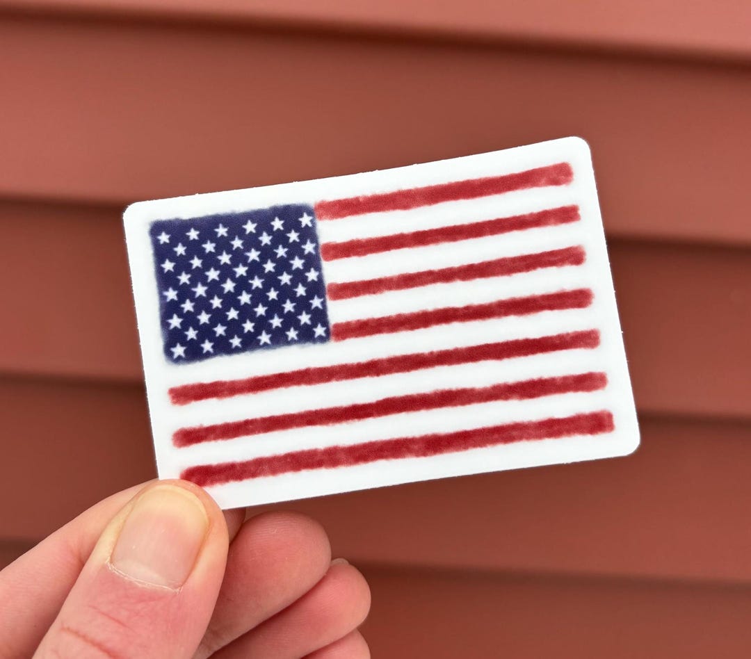Watercolor American Flag Vinyl Sticker | USA | Patriotic | Car / Water ...