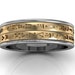 Decoder Ring 14k White and Yellow Gold Two Row Spinner Da Vinci Cryptex ...