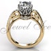 Filigree Scroll Engagement Ring - Yellow & White Gold Diamond Art ...