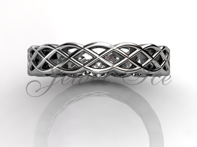 Celtic Knot Wedding Band Platinum Unusual Unique Celtic Knot | Etsy