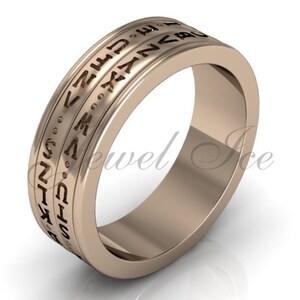 Decoder Ring - 14k Rose Gold Two Row Spinner Da Vinci Cryptex Codex ...