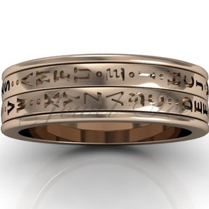 Decoder Ring - 14k Rose Gold Two Row Spinner Da Vinci Cryptex Codex ...