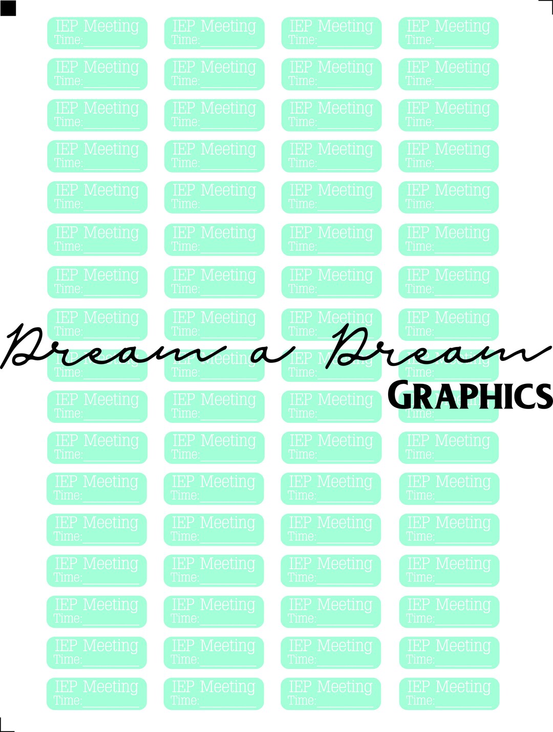 IEP Meeting Planner Sticker Printable - Etsy