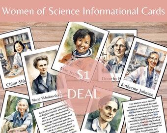 Women of Science Informational Flash Cards to Celebrate Women in ...