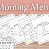 Traceable Calendars for Homeschool and Classroom Morning Menu Pages for ...