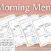 Traceable Calendars for Homeschool and Classroom Morning Menu Pages for ...