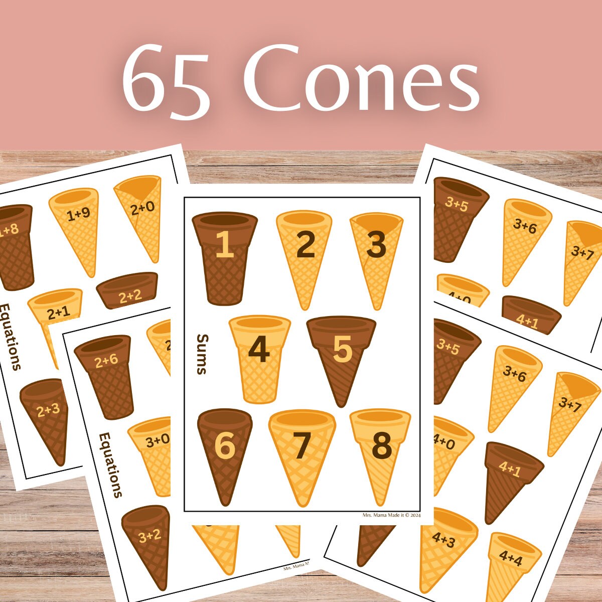 Ice Cream Addition Classroom Centers and Homeschool Activities for Prek ...