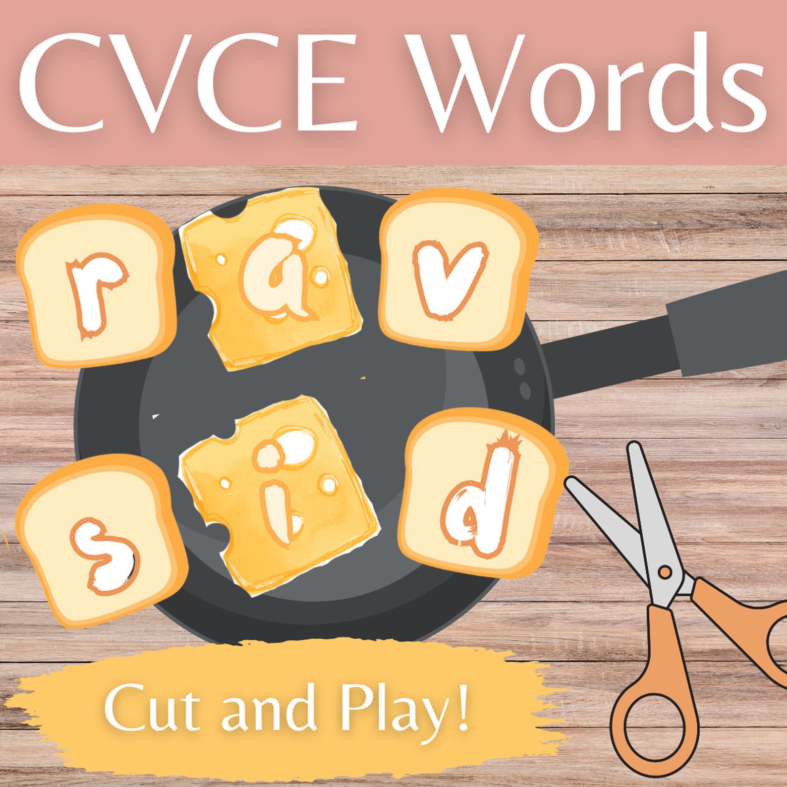 Grilled Cheese Long Vowel CVCE Word Building Phonics Game - Reading ...