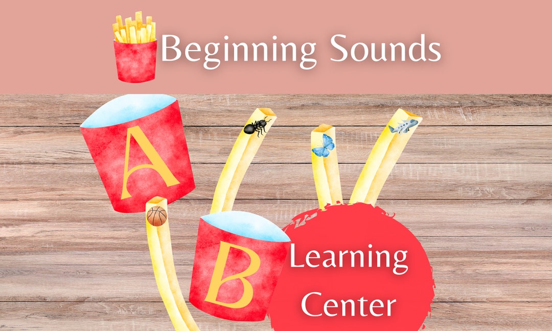 French Fry Beginning Sounds Alphabet Matching Game Printable Early ...