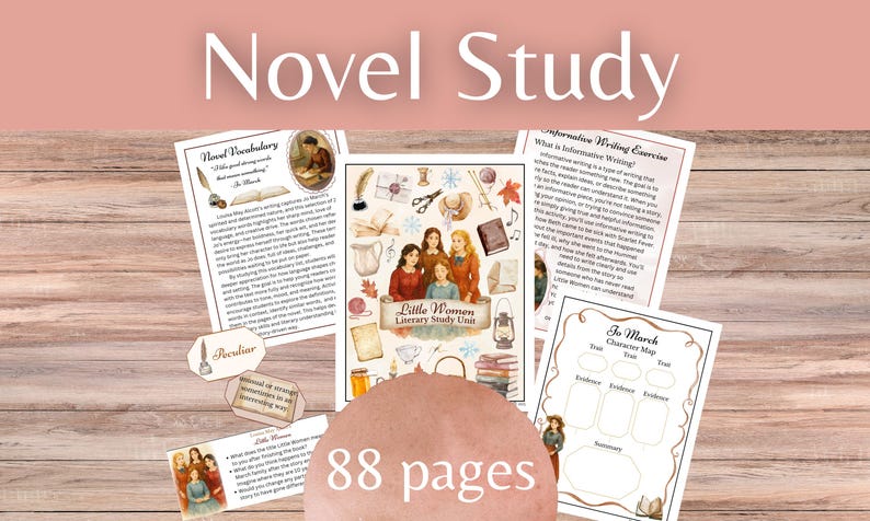 Little Women Novel Study Unit – Grade 5-8, Homeschool (digital Download ...