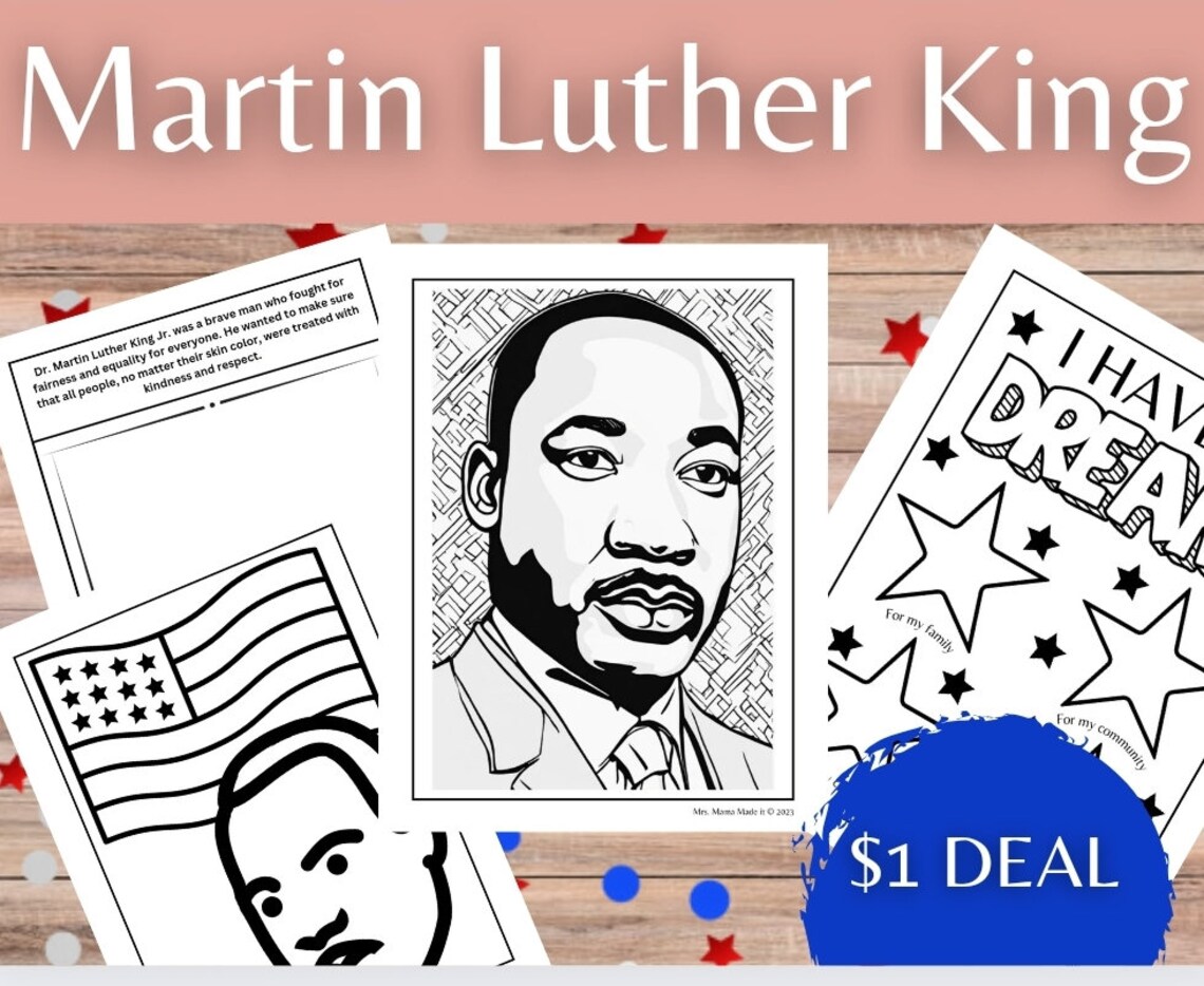 MLK Printable Worksheets and Coloring Pages DOLLAR DEAL Celebrate Dr ...