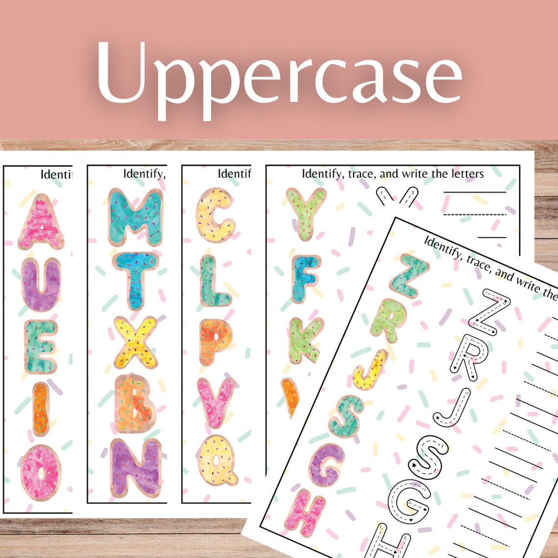 Donut Alphabet Tracing Skills and Letter Practice Pages & Classroom ...