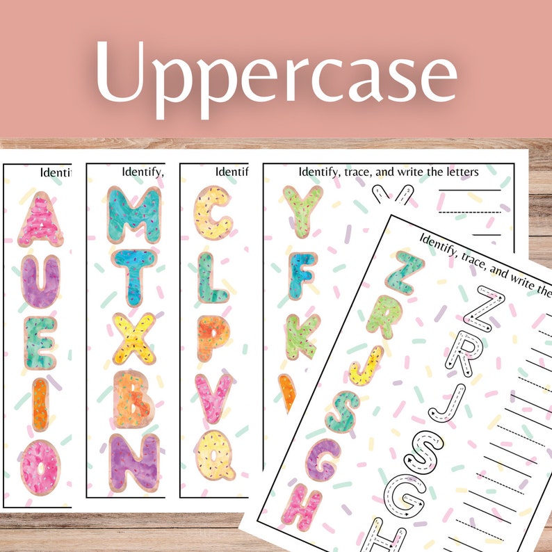 Donut Alphabet Tracing Skills and Letter Practice Pages & Classroom ...