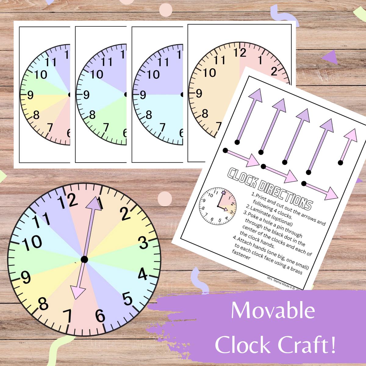 Telling Time Unit for Kindergarten and 1st Grade Learning to Tell Time ...