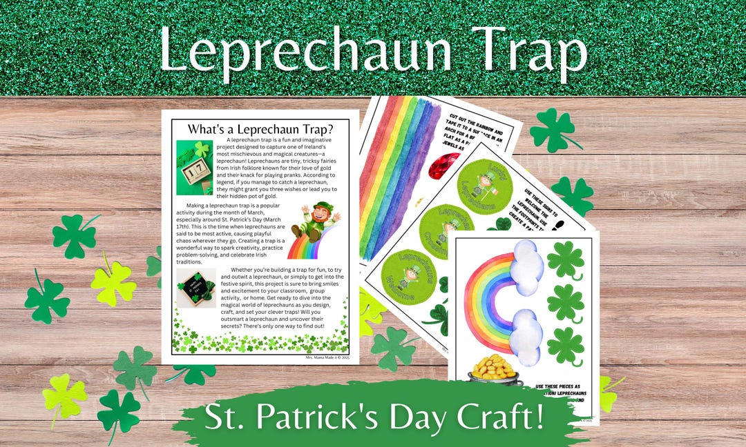 St. Patrick’s Day Leprechaun Trap Activity Set - Catch Luck and Play ...