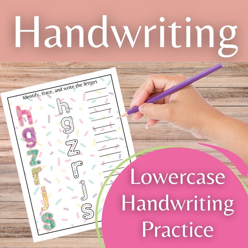 Donut Lowercase Alphabet Letter Tracing Worksheets | Handwriting ...