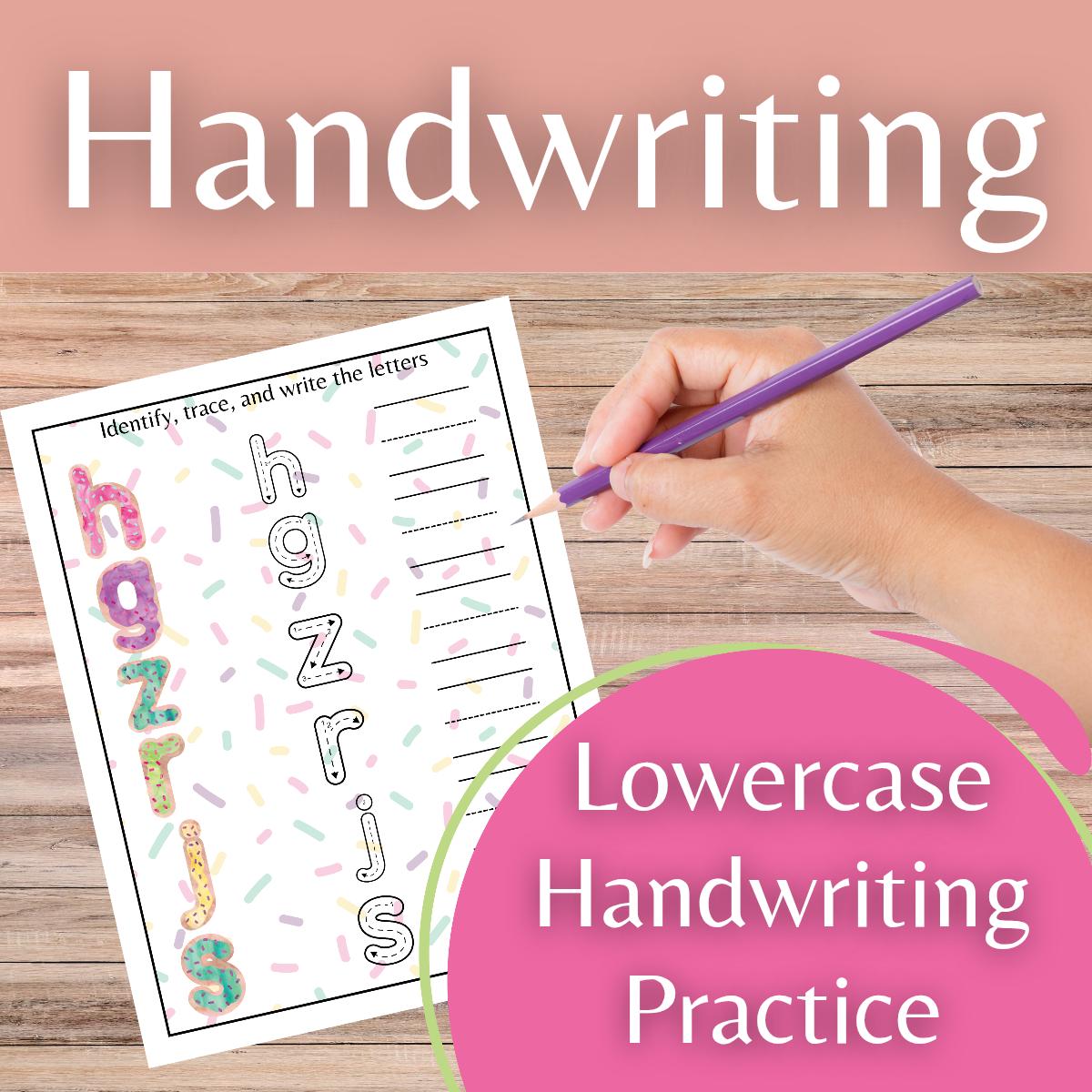 Donut Lowercase Alphabet Letter Tracing Worksheets | Handwriting ...