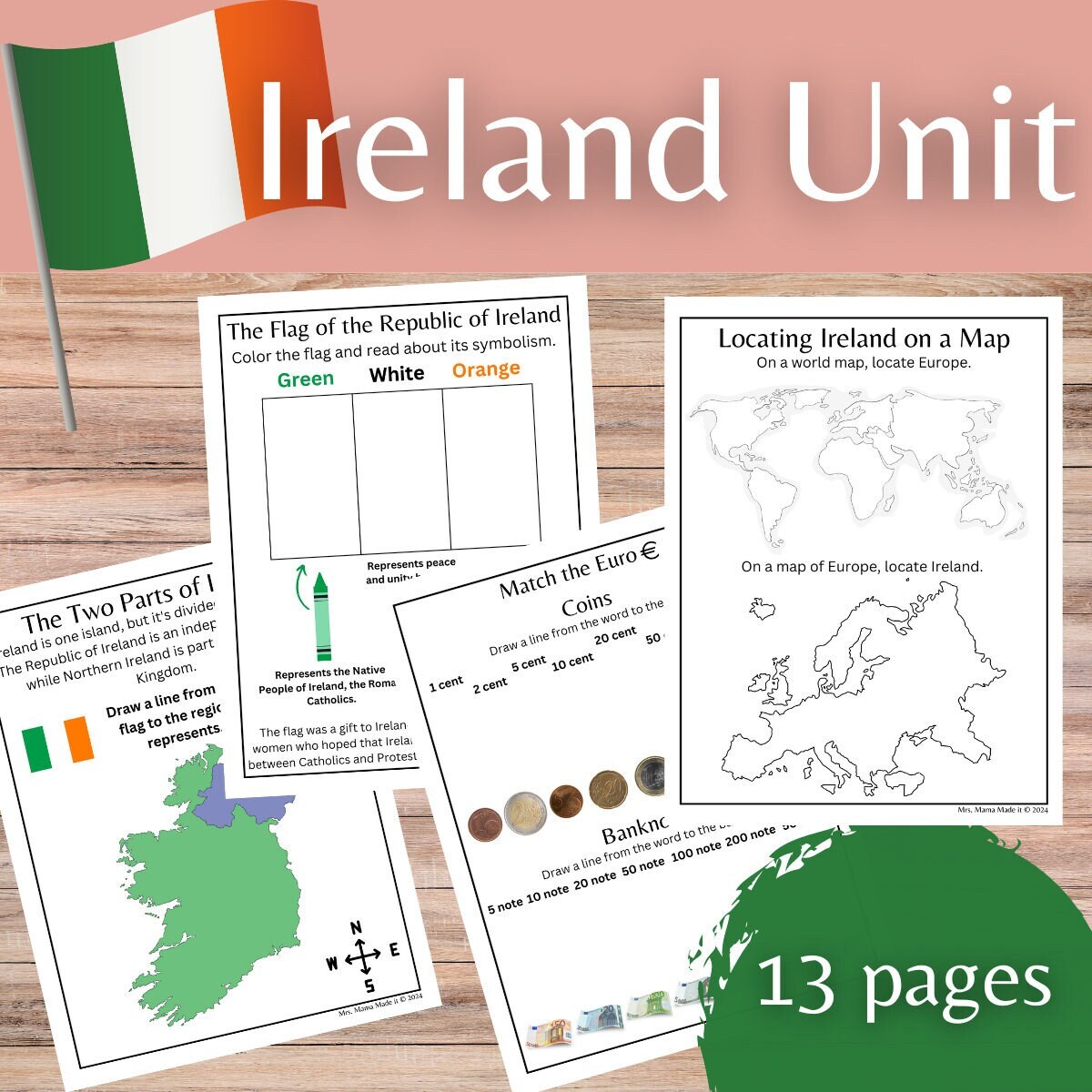 Ireland Mini Unit for St Patrick's Day Homeschool and Classroom Study ...