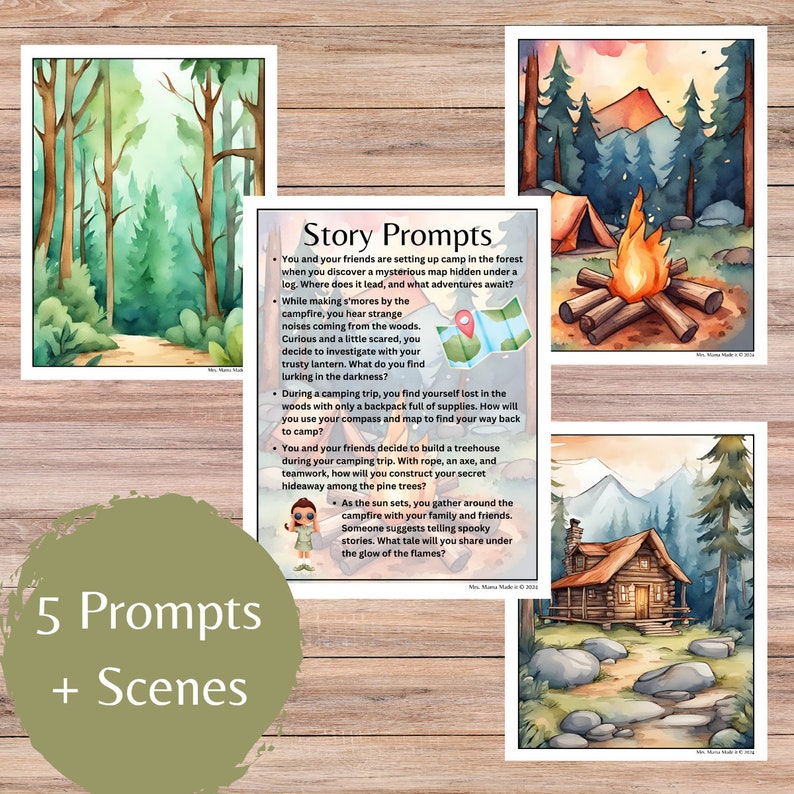 Camping Themed Story Props and Prompts for Summer Learning Through Play ...