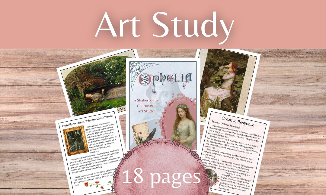 Ophelia Art Study Printable — Shakespeare’s Hamlet Activity Lesson ...