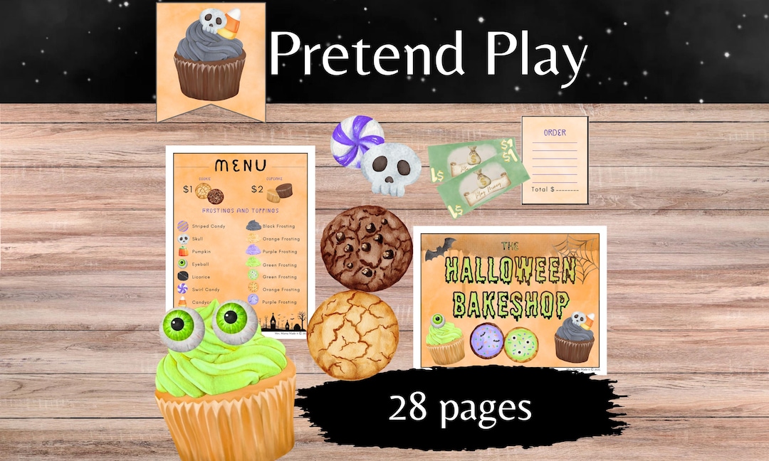 Halloween Bakeshop Set: Dramatic Play Printable (23-page) – Cupcake ...