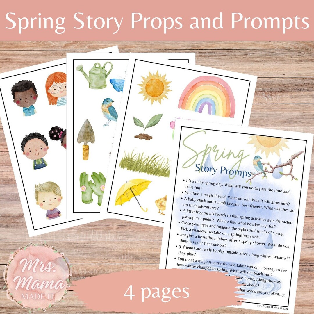 Spring Story Telling Props and Idea Prompts for Play, Sensory Bin ...