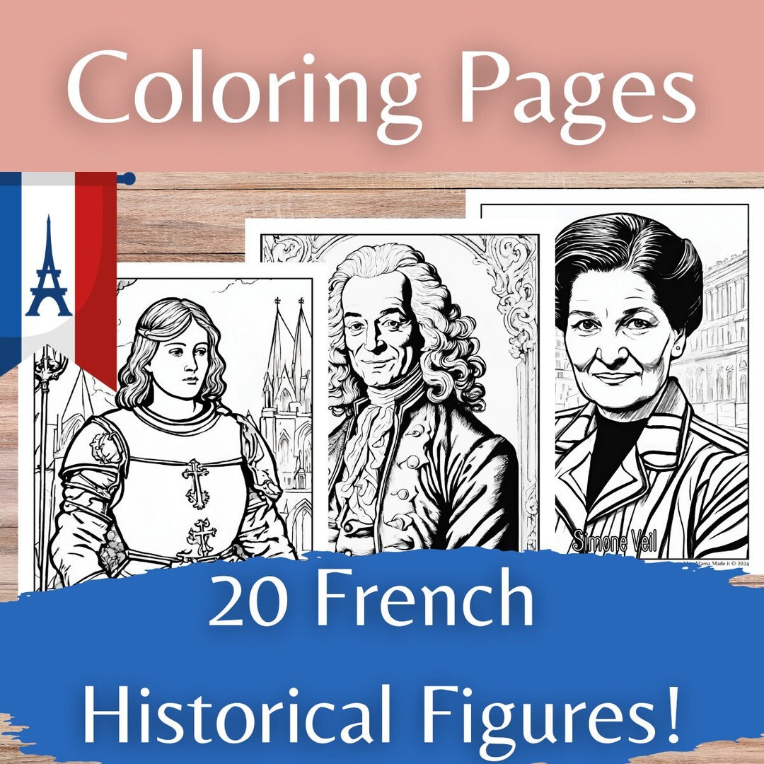 French Historical Figures Coloring Pages Companion Cover Pages for ...