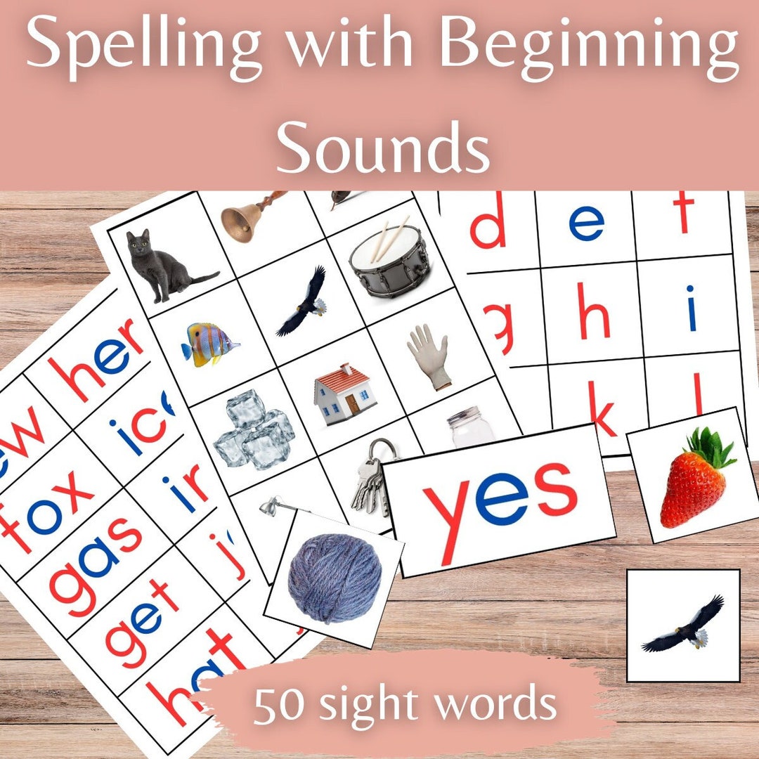 Montessori Style Spelling With Beginning Sounds Phonics & Beginning ...