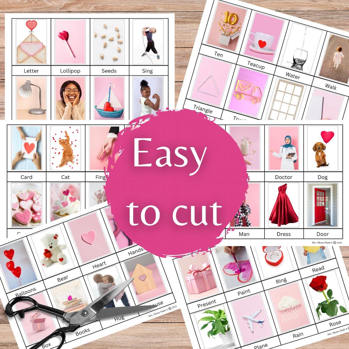 Valentine's Sight Words 3-part Cards Montessori Printable Fun and ...