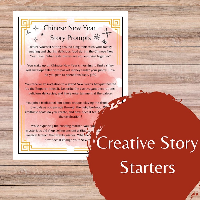 Chinese New Year Story Telling Printable Props for Dramatic Play ...