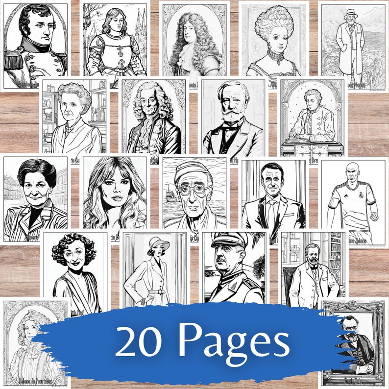 French Historical Figures Coloring Pages Companion Cover Pages for ...