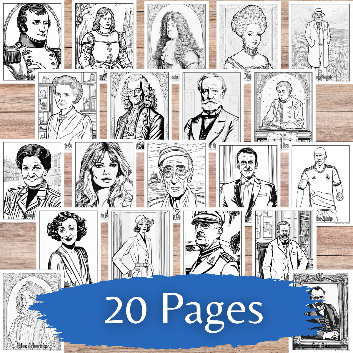 French Historical Figures Coloring Pages Companion Cover Pages for ...